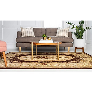 Unique Loom Versailles Collection Traditional Classic Floral Motif Area Rug (2' 2 x 3' 0 Rectangular, Brown/ Ivory)