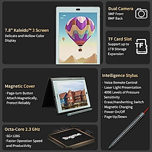 Bigme S6 Color + Ereader 7.8'' E-Ink Screen ePaper Tablet 6G 128GB eBook Reader Support Google Play Notetaking Tablet with Stylus and Cover