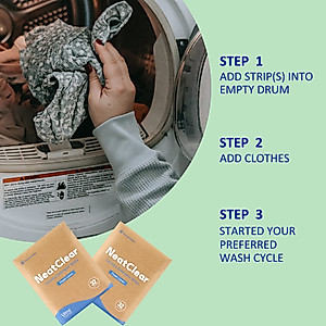 Eco-friendly Laundry Detergent Sheets, Travel Size Liquidless Soap Sheets NeatClear | No Mess & Space-Saving, Great For Travel, Apartments, Dorms | Fresh Linen Scent 32 Laundry Strips (32 Loads)