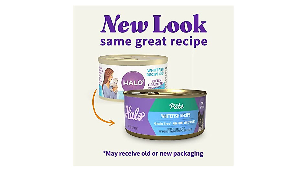 Halo Grain Free Wet Cat Food Pate - Whitefish Recipe
