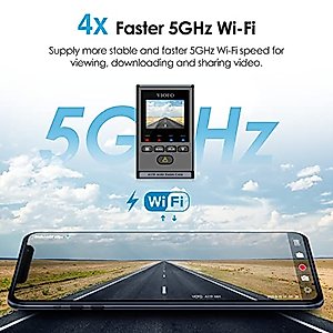 VIOFO A119 Mini Dash Cam 2K 60fps, 5GHz WiFi Dash Camera for Cars, Built-in GPS, HDR Super Night Sensibility, 140° View Angle, Buffered Parking Modes, Emergency Record, Voice Notification