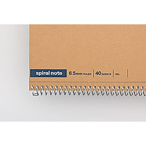 Maruman SPIRAL NOTE BASIC 8.58 x 11.69 inches (A4) after detached, 5mm dot grid, 80 Sheets (N005ES),White