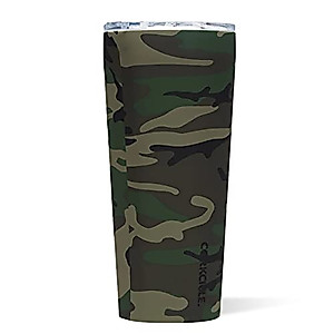 Corkcicle Classic Triple Insulated Coffee Mug with Lid, Woodland Camo, 24 oz – Stainless Steel Travel Tumbler Keeps Beverages Cold 9+hrs, Hot 3hrs – Cupholder Friendly Travel Coffee Tumbler