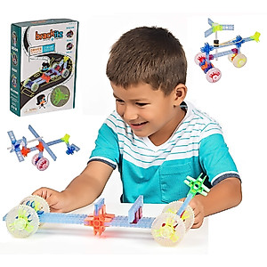 Brackitz Driver STEM Building Toy for Kids Ages 4, 5 and 6+ Year Olds | Boys & Girls Creative Fun Learning Toys | Best Educational Construction Engineering Kit for Children | 43 Piece Set