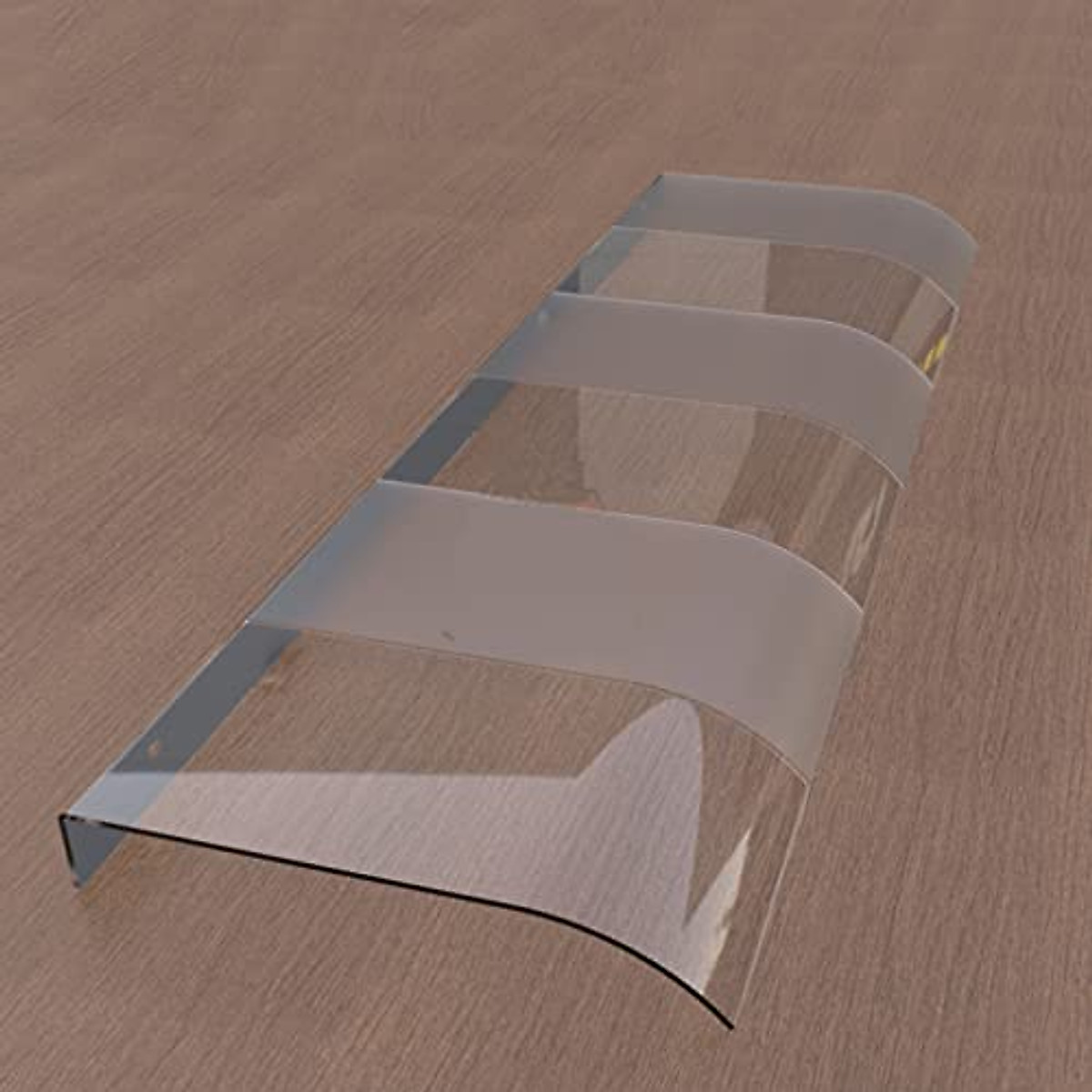 COSMETIZE Window Awning Front Door Outdoor Patio Awning Canopy Outdoor Polycarbonate Cover,50% Frosted and Transparent Porch Garden Canopy,Uv Rain Snow Protection,Easy to Assemble (16"x39")