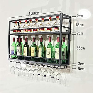 Wine Rack Wrought Iron Vintage Wine Rack Upside Down Wine Rack Creative Shelf Wall-Mounted Wine Rack Goblet Holder Wine Rack Glassware Rack Cup Holder