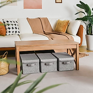 GRANNY SAYS Bundle of 3-Pack Fabric Storage Bins & 3-Pack Rectangle Lidless Storage Bins