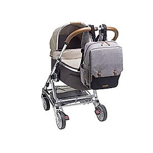 Babymel George Unisex Diaper Backpack in Grey and Black