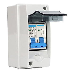 1000V DC Circuit Breaker, 10A PV Combiner Box Disconnect Switch, Built in DC Switchgear, Support Overvoltage, Overload, Lightning Protection for Solar PV System Household RV