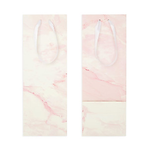 Champagne Wine Bottle Gift Bags for Bridal Shower and Weddings, 4 Designs (12 Pack)