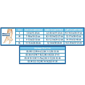 OrthoSleeve Compression Socks 20-30mmHg with Plantar Fasciitis Support - Large - White