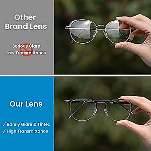 GUDVUE Blue Light Glasses, Computer/Gaming/TV/Phones Glasses for Women/men, Anti Glare/UV400/Eye Strain, Rose Gold