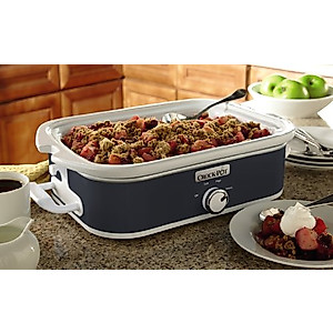 Crock-Pot 3.5 Quart Casserole Manual Slow Cooker, Charcoal