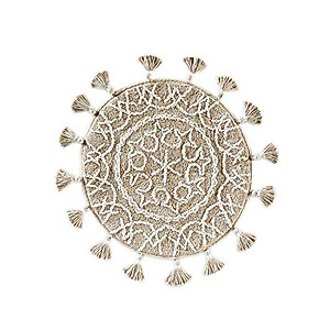 SKL Home by Saturday Knight Ltd. Medallia Rug, Natural, 25 inches x 25 inches