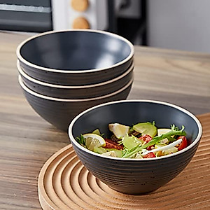 Stone Lain Lauren Stoneware 16-piece Round Dinnerware Set, Charcoal