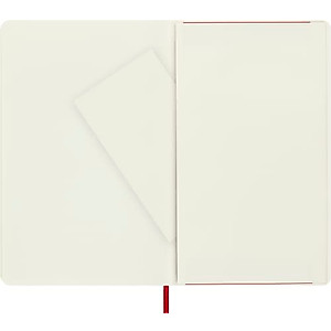 Moleskine Classic Notebook, Soft Cover, Large (5" x 8.25") Plain/Blank, Scarlet Red, 192 Pages