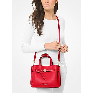 Michael Kors Emilia Small Logo Satchel (Dk Sangria)