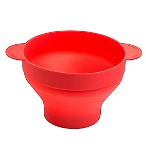 Popcorn Collapsible Bowl, microwave popcorn popper, Silicone Popcorn Popper Machine, Foldable Popcorn Maker, micrropop with ergonomic Design for Dorm Small Kitchen Officce