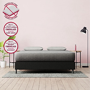 ZOMA Start California King Mattress, 10" Inch Memory Foam Cal King Bed Mattress in a Box with CertiPUR-US Foam for a Supportive & Cooler Sleep, Medium-Soft Feel, Fiberglass Free Mattress, Grey