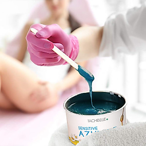 Tachibelle Depilatory Wax 14 Oz Professional Hair Removal, Women Men, Home Waxing for All Body and Brazilian Bikini Made in Italy (Azulene Wax)