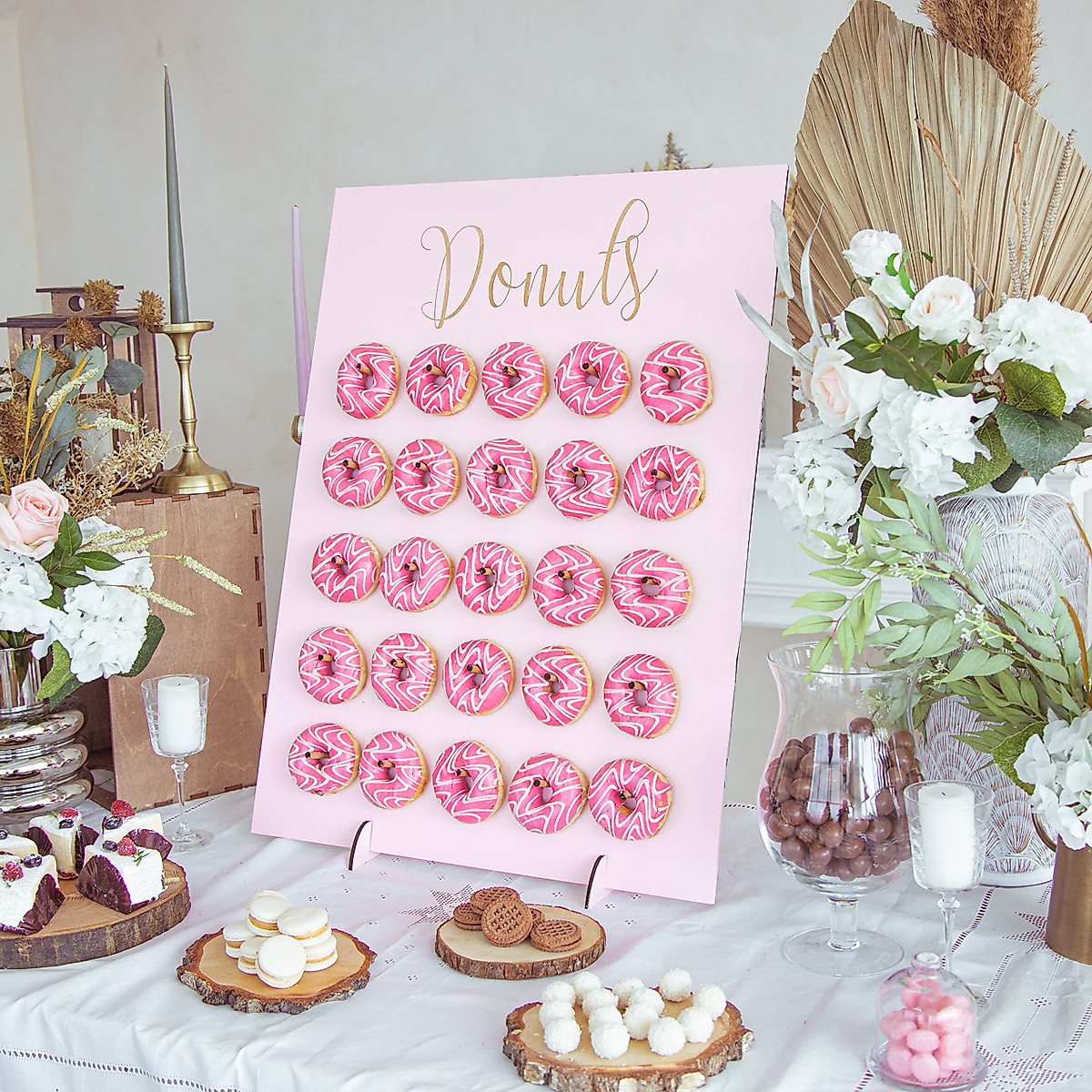 Wedding Decor, Donut Bar Signage Wall, Wooden Board, Rustic Display, Birthday Theme Decor, Shower Candy Bar, Wedding Party Decorations