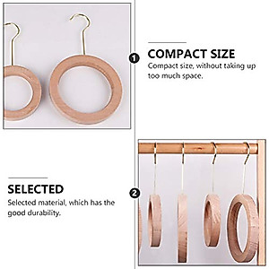 BESPORTBLE Coat Hangers Coat Hangers Wooden Scarf Hanger, Multipurpose Belt/Tie Holder Organizer for Closet - Organizer for Neckties, Shawls Scarves, Pashminas Tie Hanger