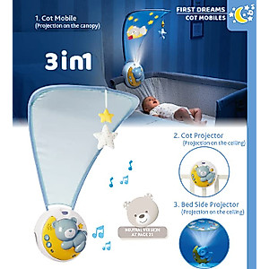 Chicco Next2Moon Projector Neutral cot, Beige