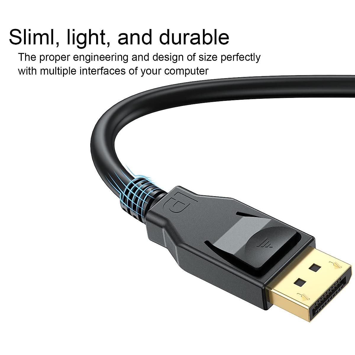UVI2 8K DisplayPort to DisplayPort 1.4 Cable, VESA Certified Display Port Cable 6ft, DP to DP Cable Cord Support [1440P@144Hz, 1080P@240Hz, 4K@120Hz, 8K@60Hz] & HDR