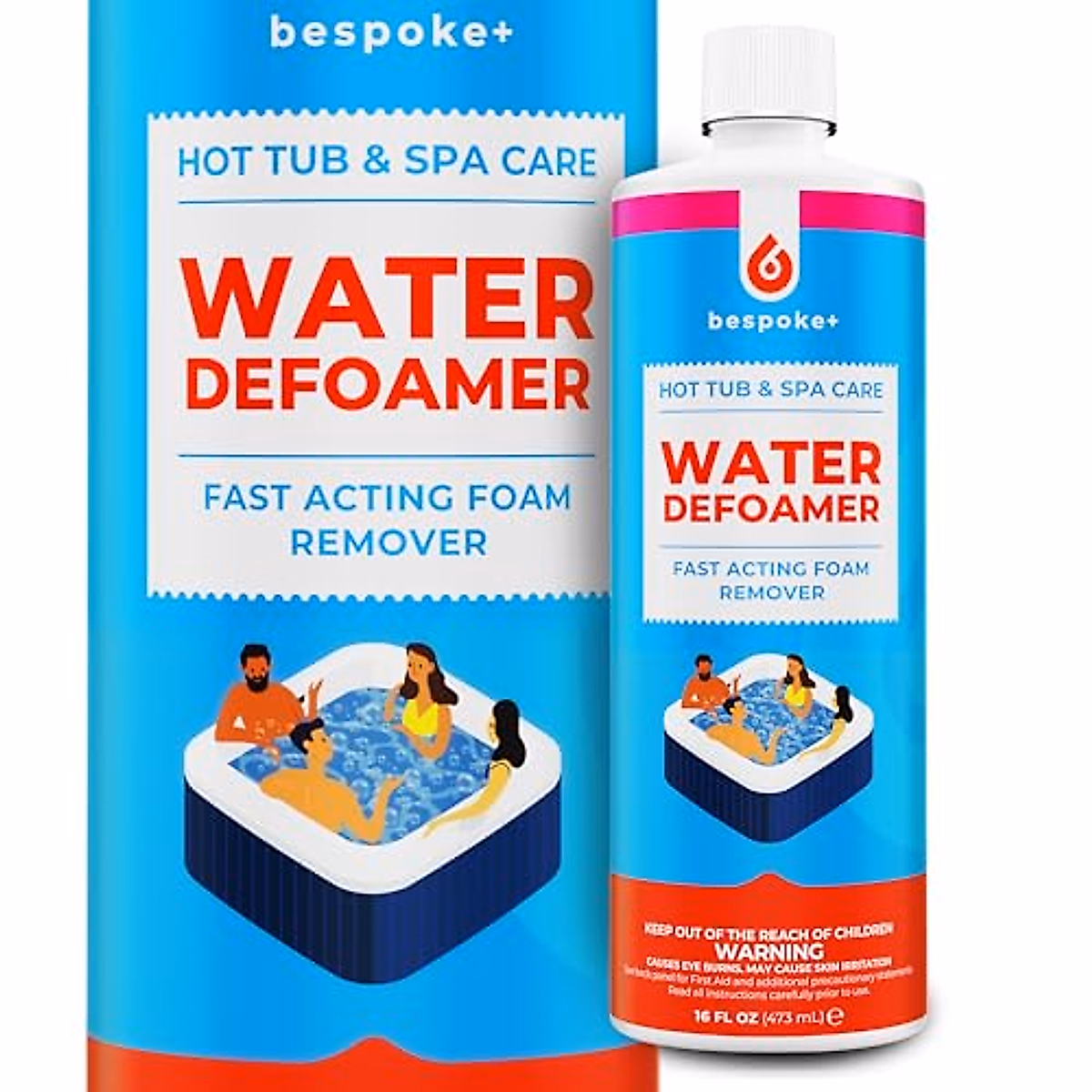 Spa Defoamer for Hot Tub & Hot Tub Foam Eliminator, Spa Anti Foam for Hot Tub Owners to Keep Spa Foam Down & get Foam Out, HotTub Foam Reducer & Spa Bubble Remover (1- Pint)
