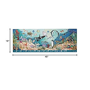 Melissa & Doug Search and Find Beneath the Waves Floor Puzzle (48 pcs, over 4 feet long) - FSC Certified