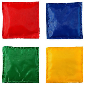 Franklin Sports 5" x 5" Nylon Bean Bags (Set of 12) - Perfect for use in schools