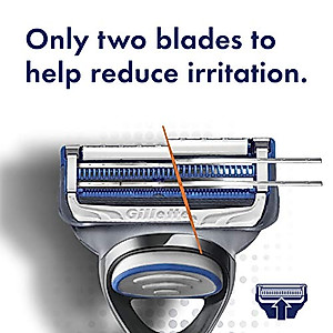 Gillette SkinGuard Men's Razor Handle, 3 Blade Refills + PURE Shave Gel