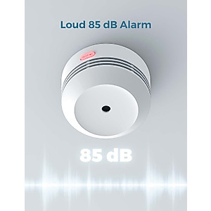 AGEISLINK Wi-Fi Smoke Detector, Wireless Smart Fire Smoke Alarm with App Control, Replaceable Lithium Battery, Auto Self-Check Function, S-WF240, 3-Pack