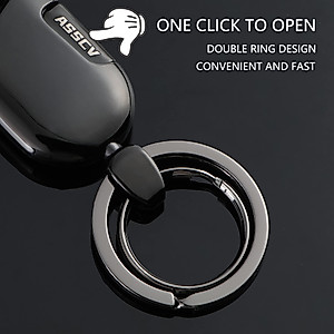 ASSCV Car Keys Keychain, Heavy Duty Keychains,Car Key Fob Accessory For Men and Women,With Elegant Metal Box (Black)