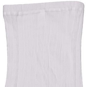 Jefferies Socks Baby Girls' Cable Tight 1 Pack, White, 6-18 Months