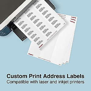 Staples White Inkjet/Laser Address Labels, 1" X 2-5/8", 3,000/Box