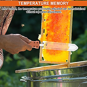 JIAWANSHUN Stainless Steel Electric Honey Cutter, 110V Adjustable Electric Honey Uncapping Knife with Temperature Control(50-180℃/122-356 ℉), for Wax Honey Extractor Knife, Digital Display