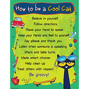 Edupress Pete The Cat How to be a Cool Cat Chart, Multicolor, EP63928