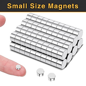 80 Pcs Small Magnets, 5x3mm Small Round Fridge Magnets, Multi-Use Tiny Mini Miniature Magnets Neodymium Disc Magnets for Fridge, Whiteboard, Crafts, Billboard, Office Magnets