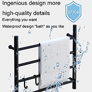 Electric Heating Bathroom Towel Rack Perforated 304 Stainless Steel Bright Intelligent Drying Electric Towel Rack,Silver