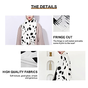 merahans Women's Dalmatian Print Scarf Pashmina Shawls and Wraps Comfortable Long Scarf Winter Warm Scarves