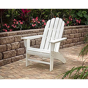 POLYWOOD AD600 Vineyard Curveback Adirondack Chair, Teak
