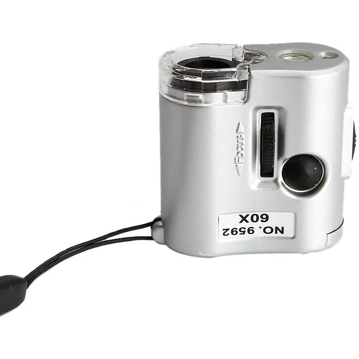 Mini Pocket 60X LED UV Light Lamp Microscope Magnifier Magnifying Loupe for Money Currency Detect Detecting Maps Coins Stamps Jewelry Jeweller