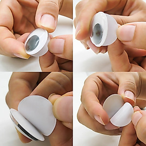 TOAOB 100pcs 30mm Black Wiggle Googly Eyes with Self Adhesive Round Plastic Sticker Eyes for DIY Arts Crafts Scrapbooking Decoration