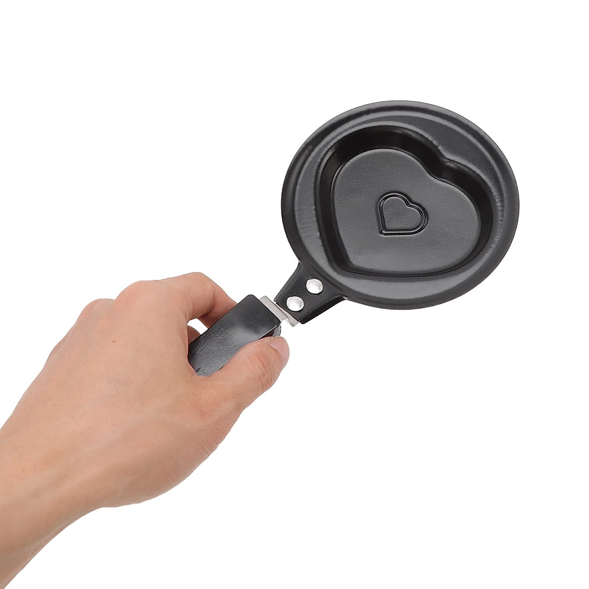 plplaaoo Mini Egg Pan,Egg Frying Pan, Non Stick Egg Cooker Pan,Nonstick Egg Frying Pan Innovative Korean Breakfast Pot DIY Mini Breakfast Omelette Pan Mold(heart-shaped)