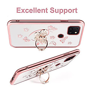 4 Pack Phone Ring Stand, Diamond Bling Butterfly Cell Phone Kickstand Grip, 360 Rotation Universal Multi Angle Metal Phone Ring Holder (2 Butterfly, 2 Swan, 1 Strip)