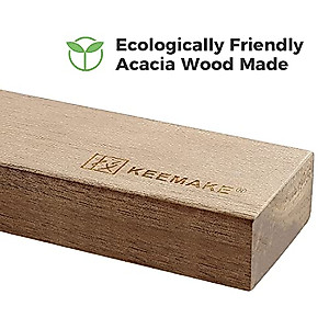 KEEMAKE Magnetic Knife Holder for Wall 11.75 inch Acacia Wood Knife Magnetic Strip, Powerful Neodymium Magnet Knife Hanger Knife Bar for Kitchen knives(16 inch optional)