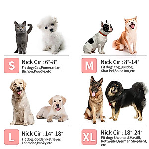 KittyStar Soft Inflatable Dog Cone Collar, Protective Inflatable Collar for Dogs and Cats, Adjustable Pet Recovery Cone After Surgery (M, Blue)