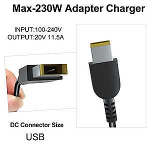 230W Charger for Lenovo Legion 5 Laptop - Fit for Lenovo Legion 5 7 5P 5Pro C7 S7 Y540 Y545 Y730 Y740 Y900 Y910 Y920 Y7000, Thinkpad P73 P53 P72 P52 P71 P51 P70 Adapter Power Supply