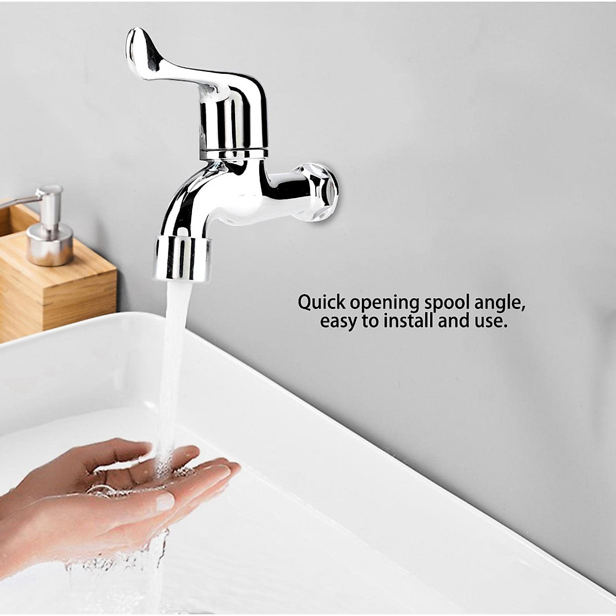 Zerone Plastic Faucet, Chrome Finish, Fish Tail, Wall Mount, Single Handle, Bathroom and Sink Use